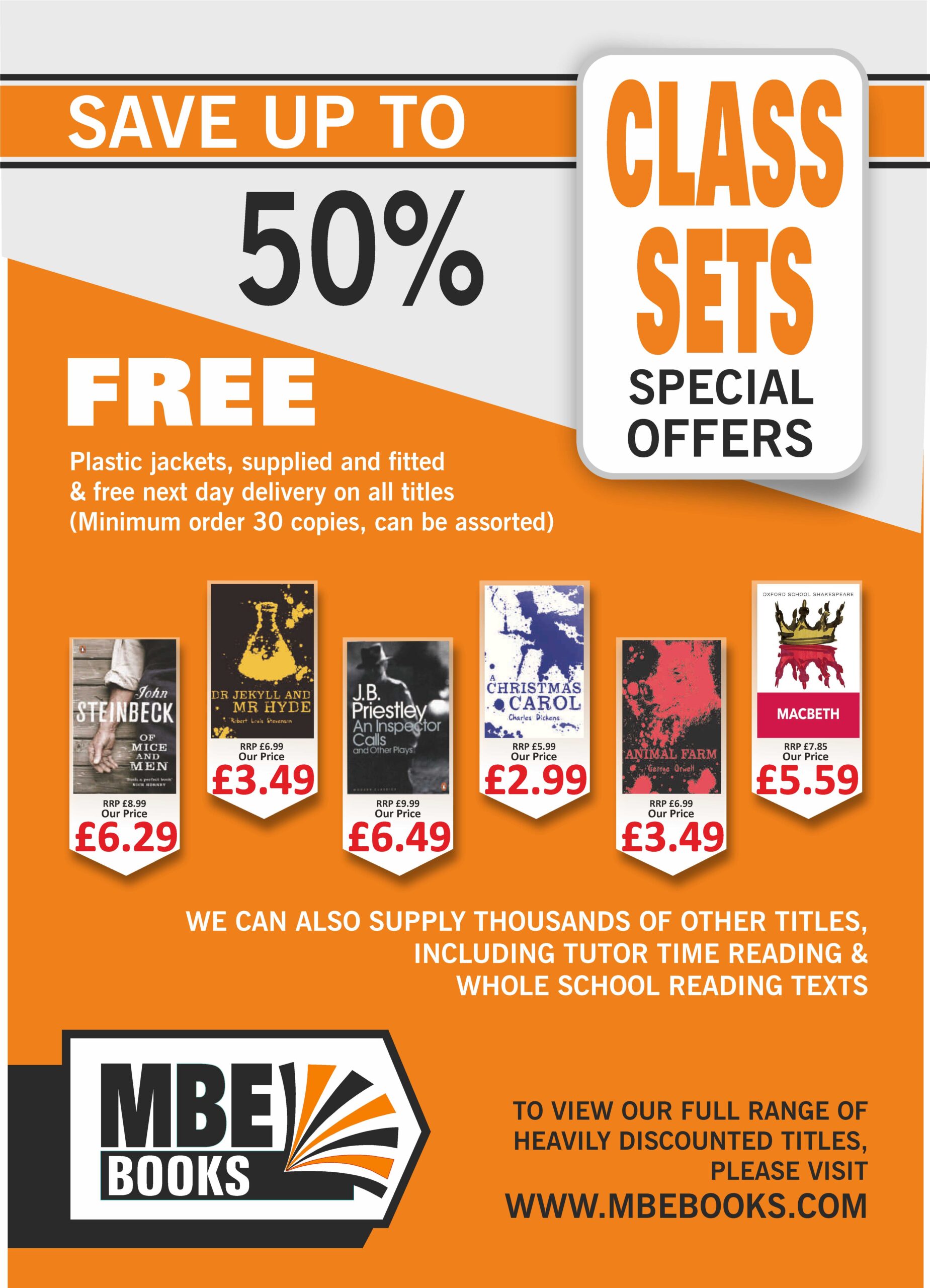 MBE Books | Supplier of both Primary & GCSE English Class Set Texts